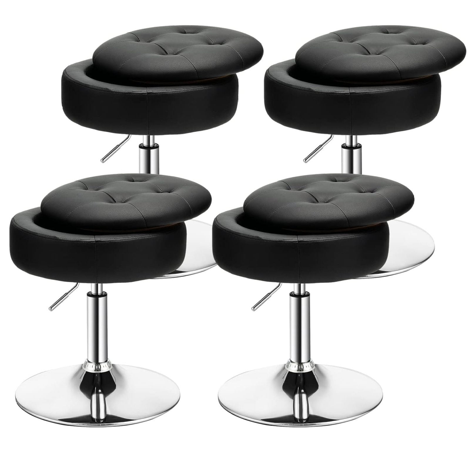 Adjustable Swivel Counter Height Bar Stool with Removable Tray and ...