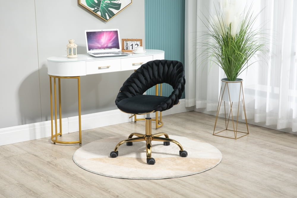 Adjustable Swivel Fabric Desk Chair, Home Office Chair, Modern Computer ...