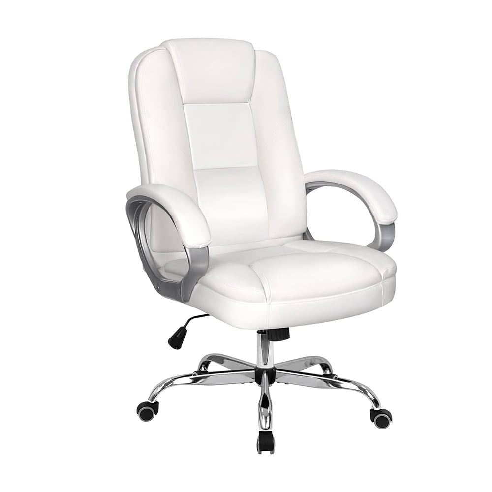 Adjustable Swivel Rolling Office Chair, Computer Desk Chair, Leather ...
