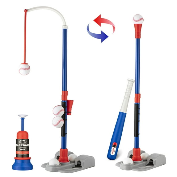 Adjustable T-Ball Set for Kids 3-8 | Outdoor Baseball Toy with Bat ...