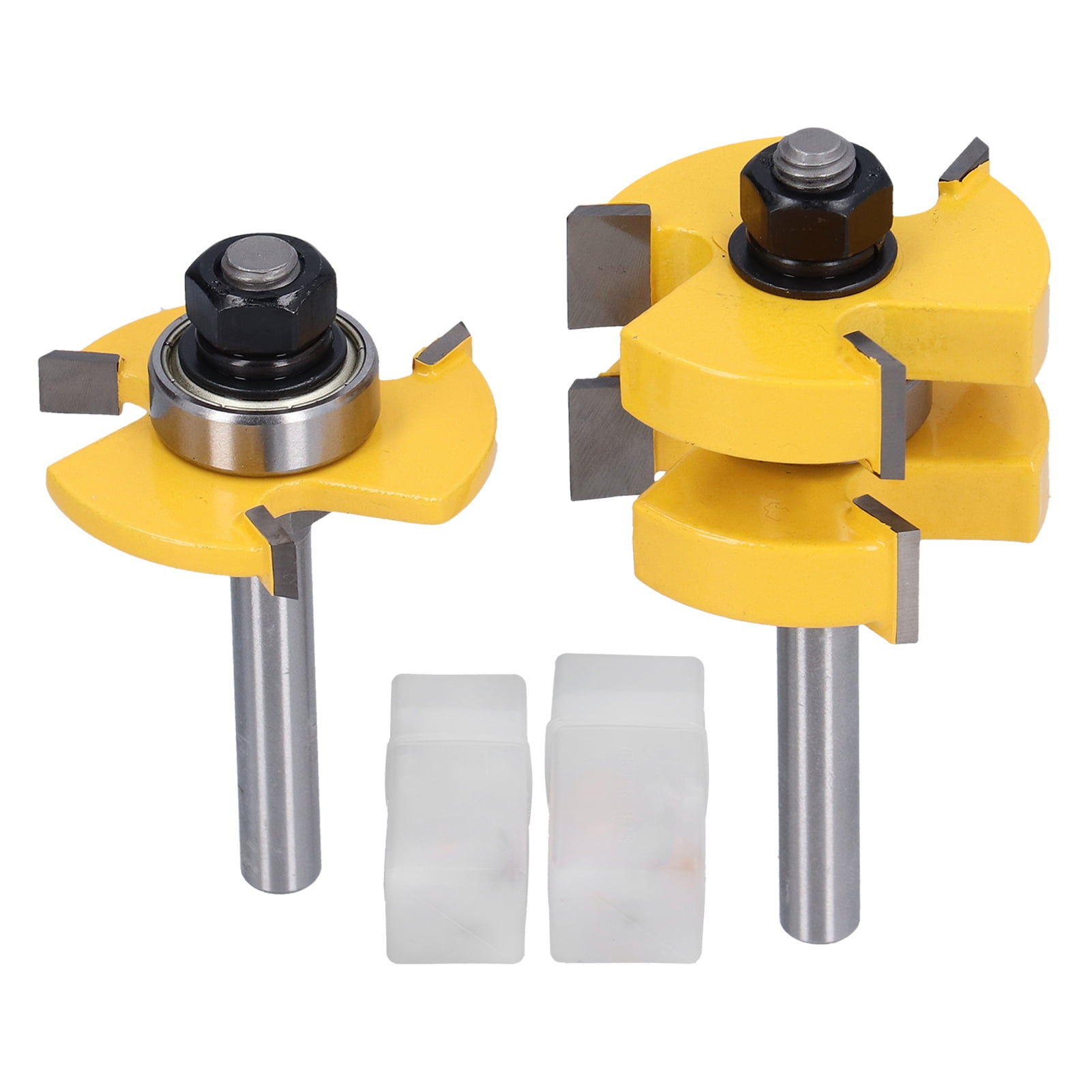 Adjustable T-Shaped Tongue & Groove Router Bit Set with 3 Teeth, 8mm ...