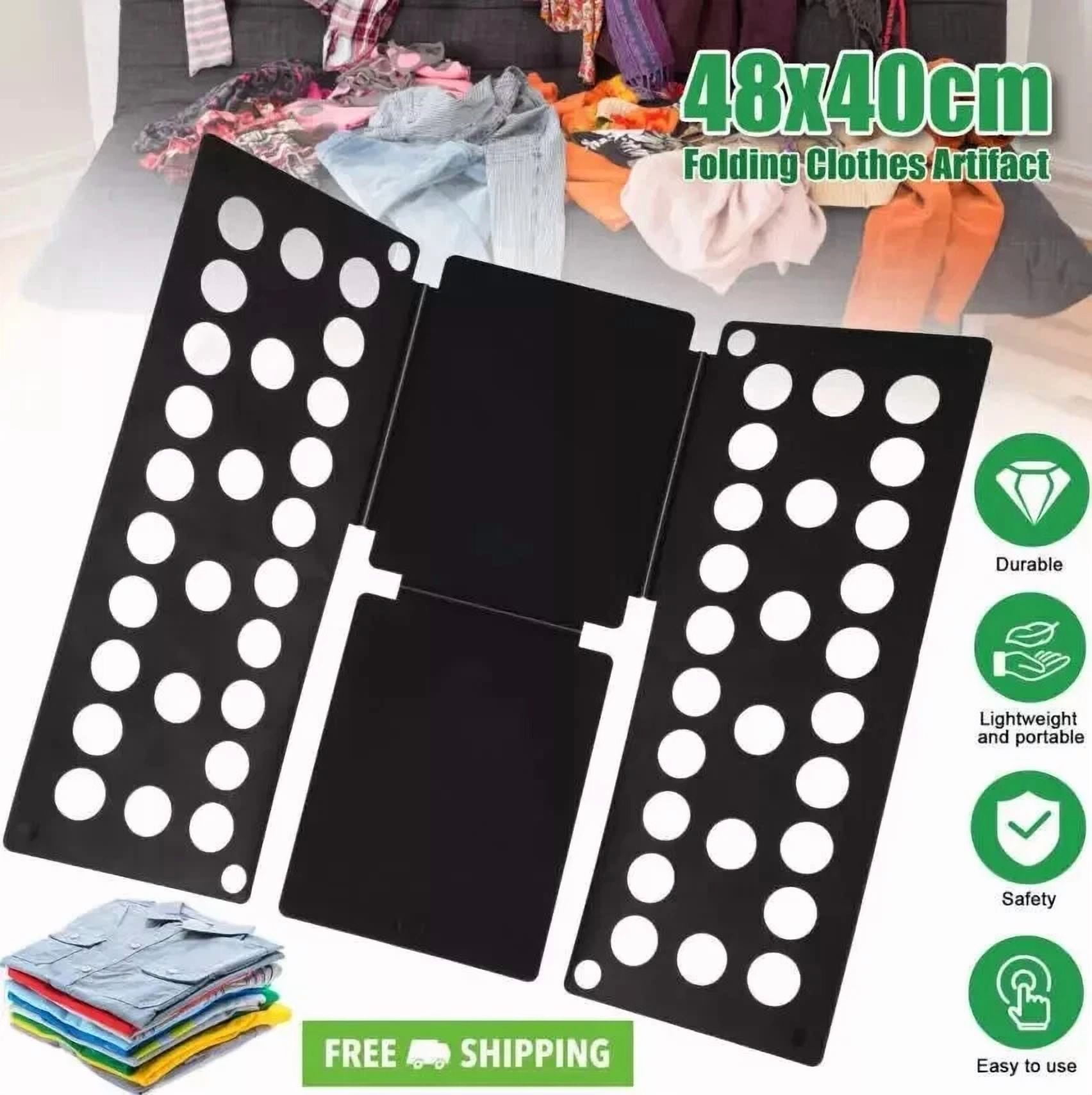 ?? Adjustable T-Shirt Clothes Fast Folder Board Laundry Organizer For ...
