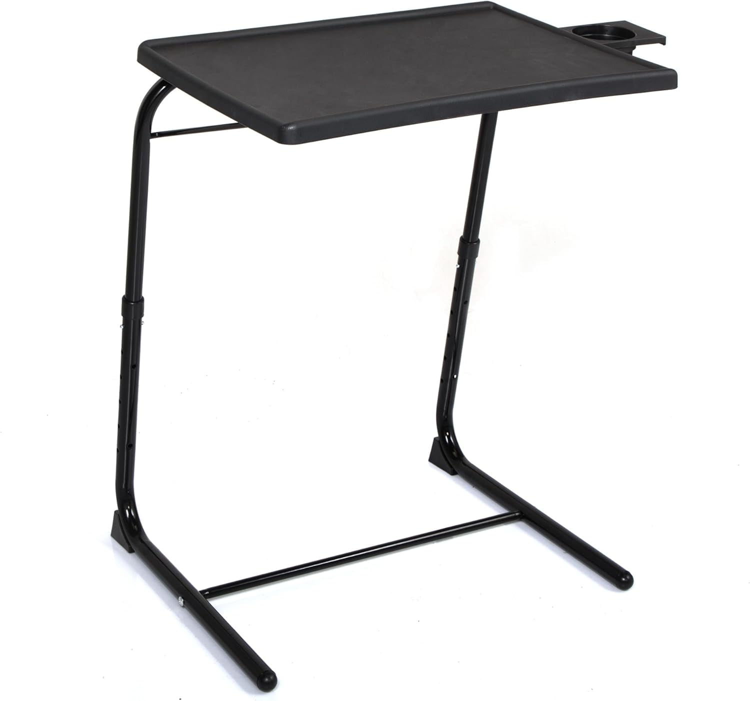 Adjustable TV Dinner Tray Table with Cup Holder, Folding Table Tray, 6 ...