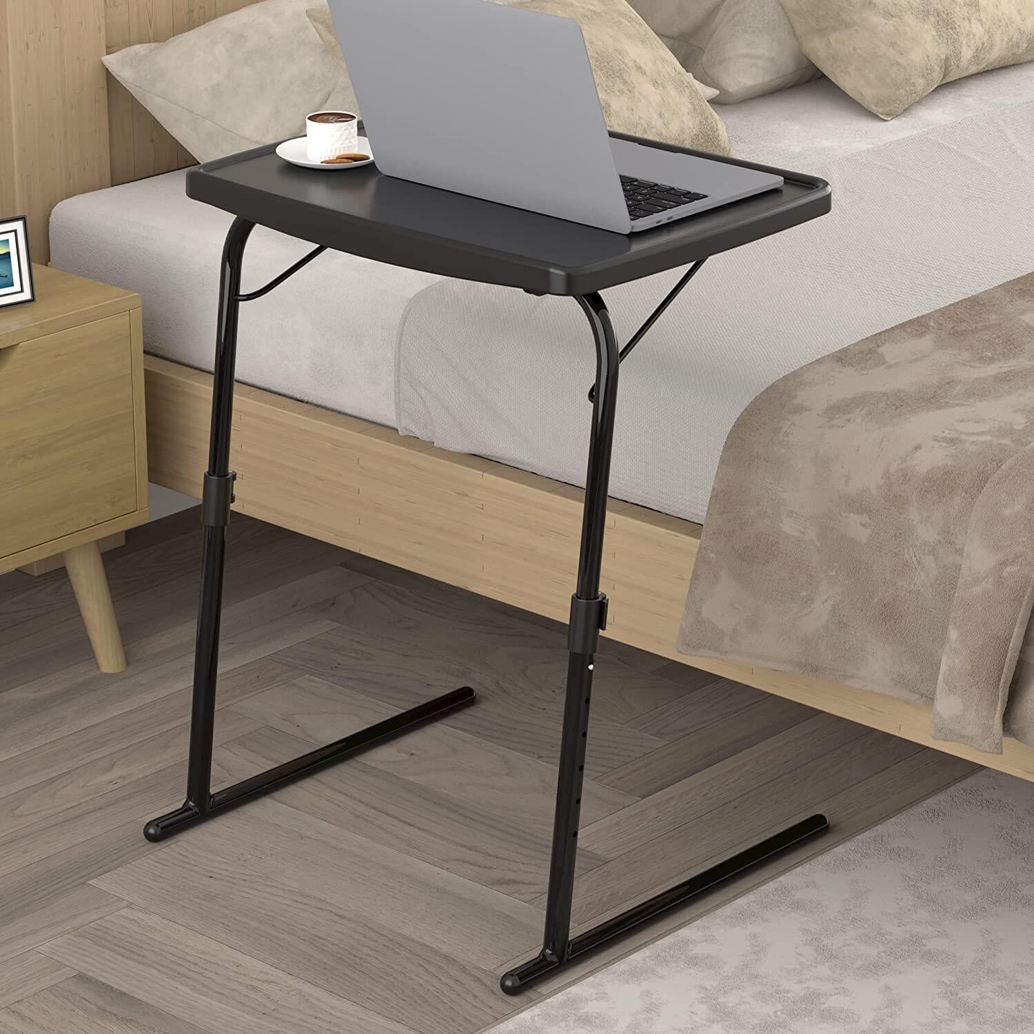 Oyajia Portable Foldable TV Tray Table - Adjustable Dinner Snack Stand ...