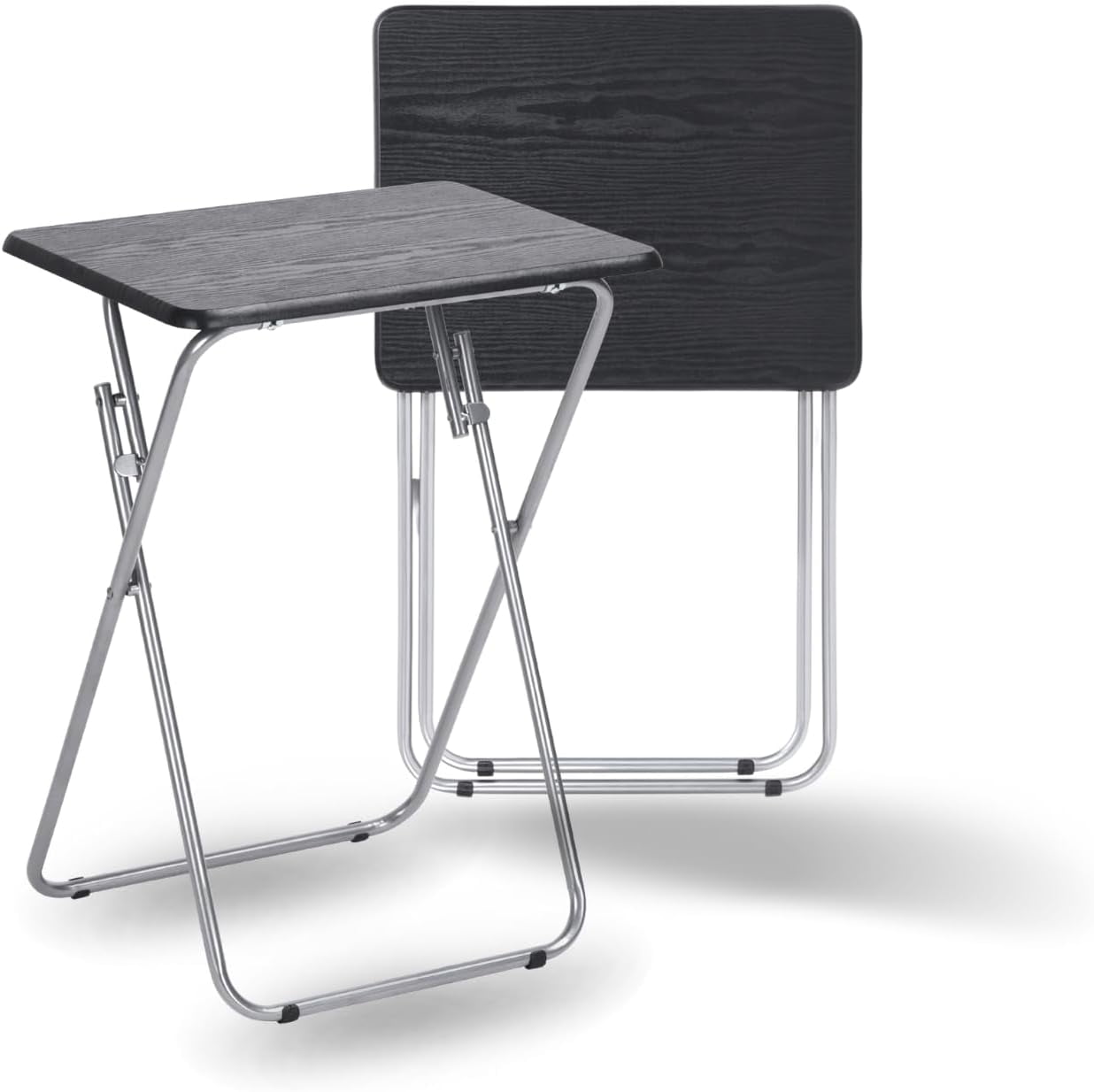 Adjustable TV Tray Table with Foldable Frame, Multi-Angle Settings for ...