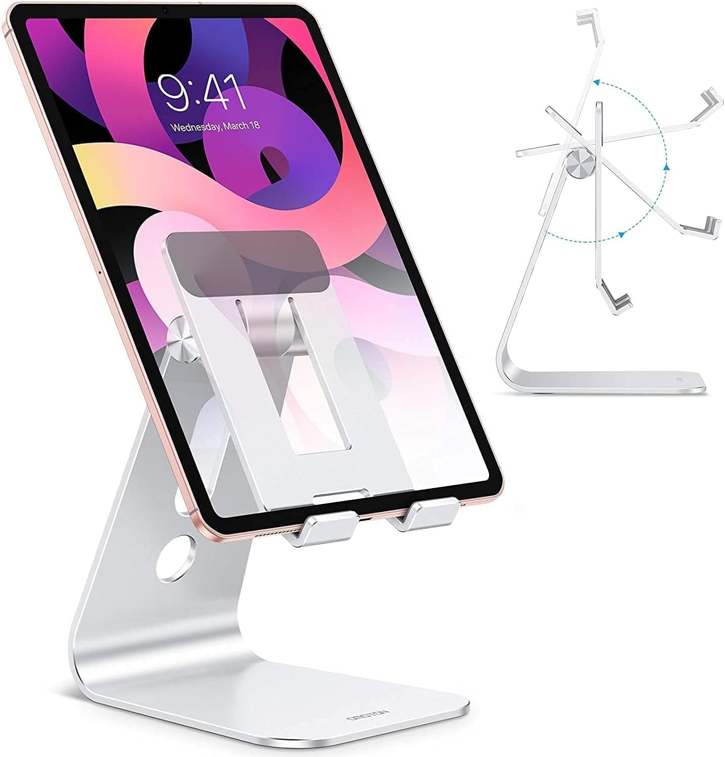 Adjustable Tablet Stand for Desk, Upgraded Longer Arms Greater ...
