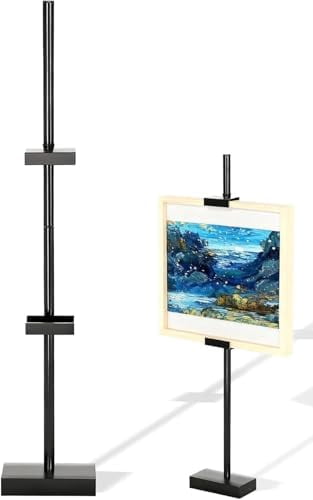 Adjustable Tabletop Easel Stand for display up to 30" H, Black Metal ...