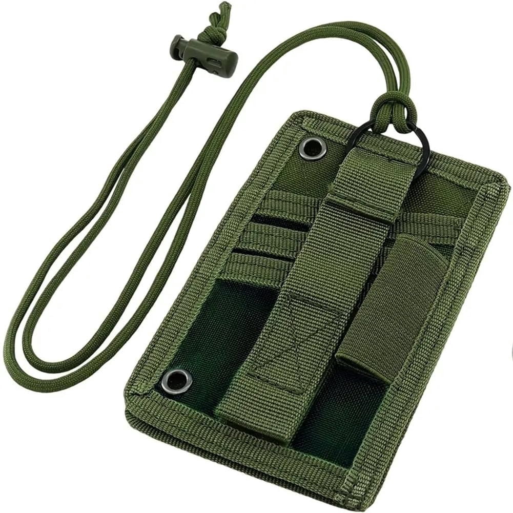 Adjustable Tactical ID Card Holder Detachable Hook & Loop Patch Badge ...