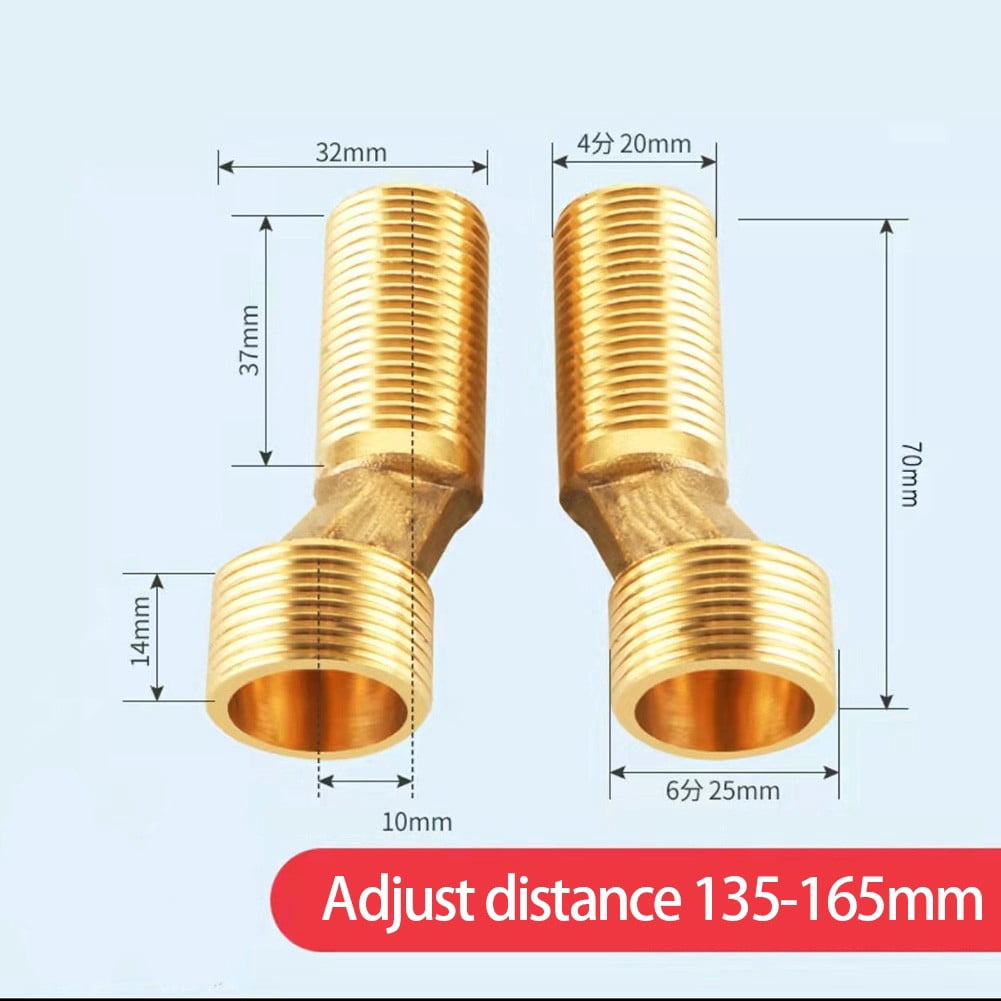 Adjustable Tap Adapter Curved Foot Shower Faucet With Solid Brass ...