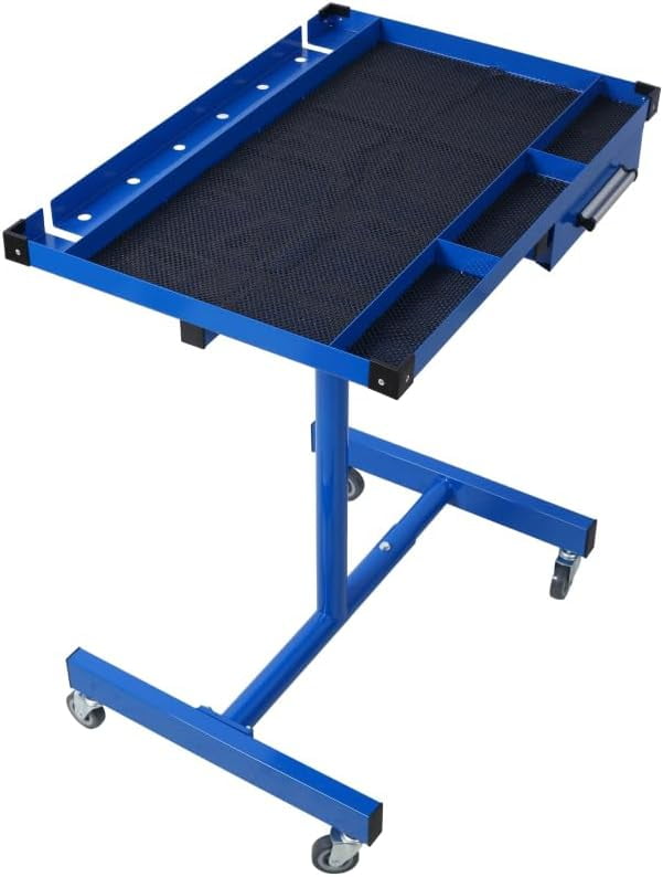 Adjustable Tear Down Work Table with Drawer - Heavy Duty Steel Frame ...