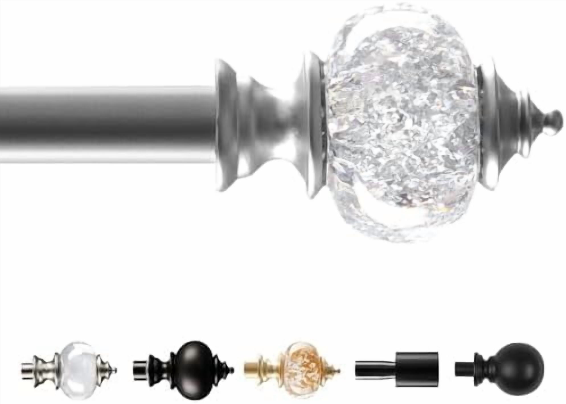 Adjustable Telescoping Curtain Rod 66-120 Inch, Heavy‑Duty Metal Rod ...