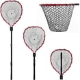 Adjustable Telescoping Metal Fishing Net with Rubber Mesh Handle ...