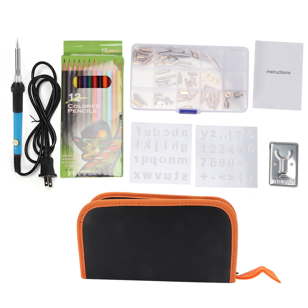 Adjustable Temperature Electric Iron Painting Tool Set with 53 Iron ...