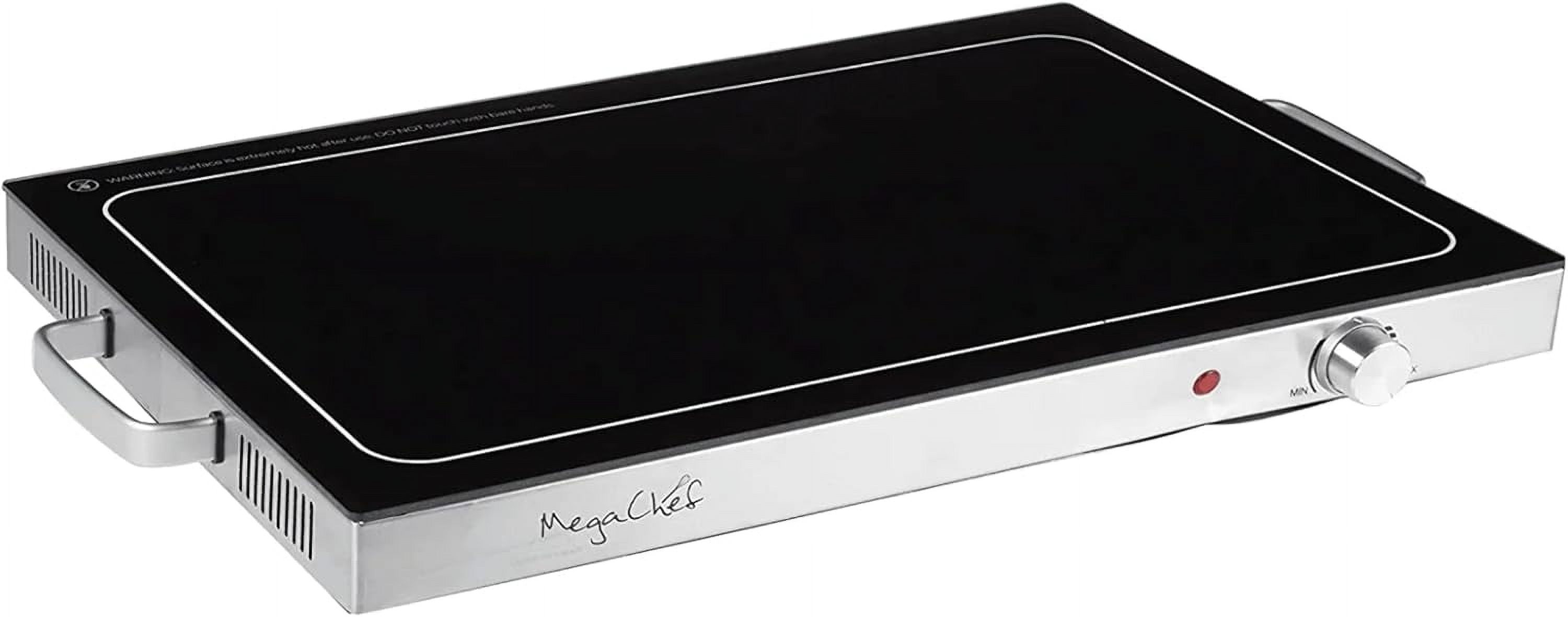 Adjustable Temperature Electric Warming Tray, 24 In, Silver and Black ...