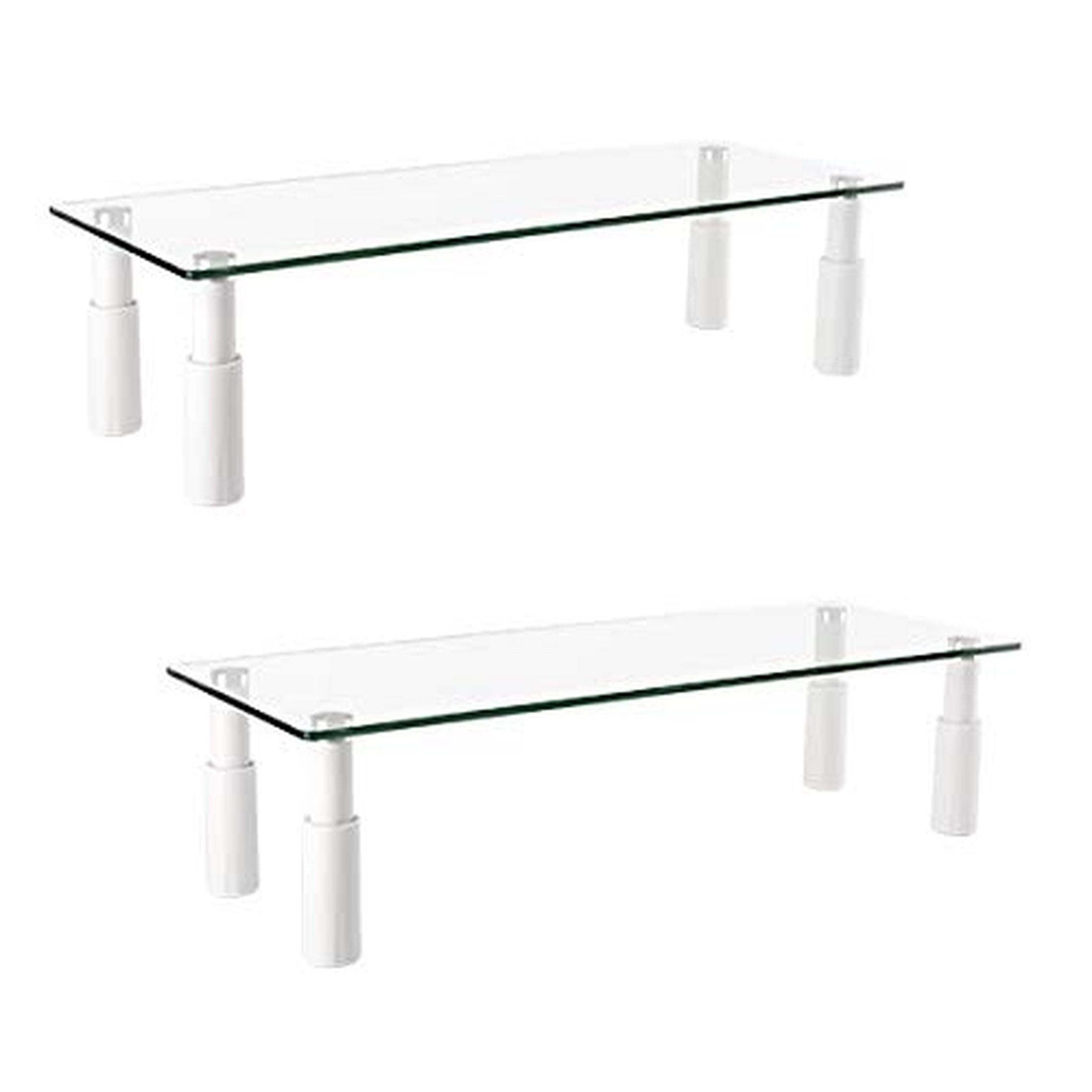 Adjustable Tempered Glass Monitor Riser for Flat Screens and Laptops 2 ...