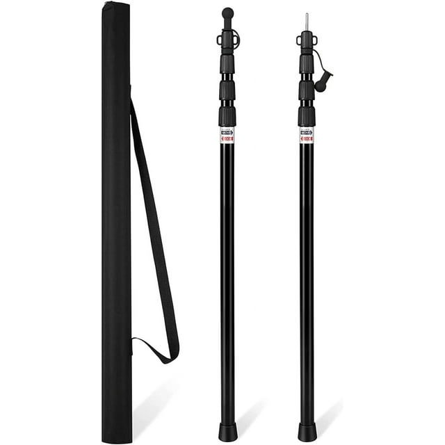 "Viaky Adjustable Telescopic Tent Poles, Aluminum, 38""-93"", Set of 2 ...