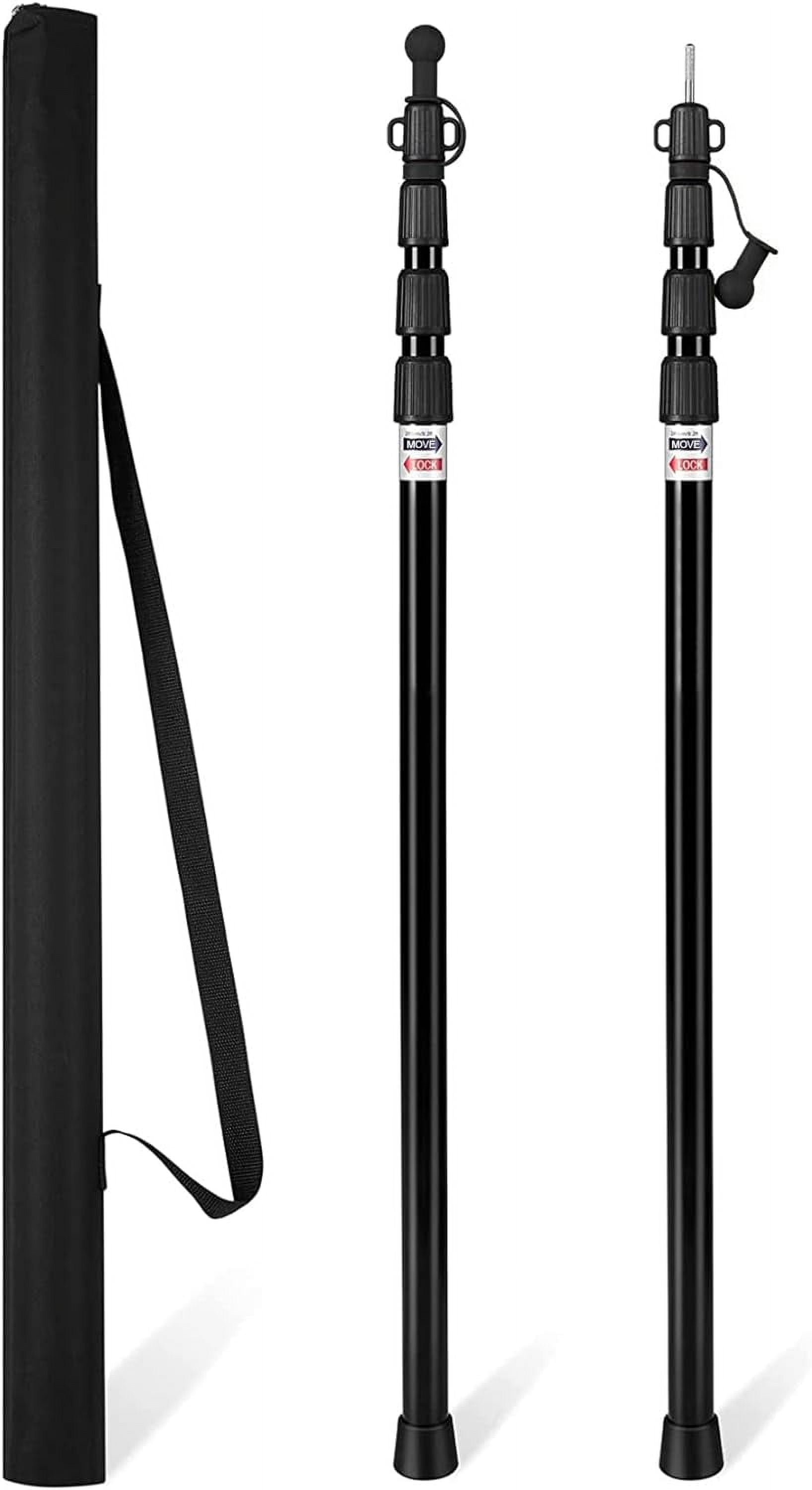 "Viaky Adjustable Telescopic Tent Poles, Aluminum, 38""-93"", Set of 2 ...