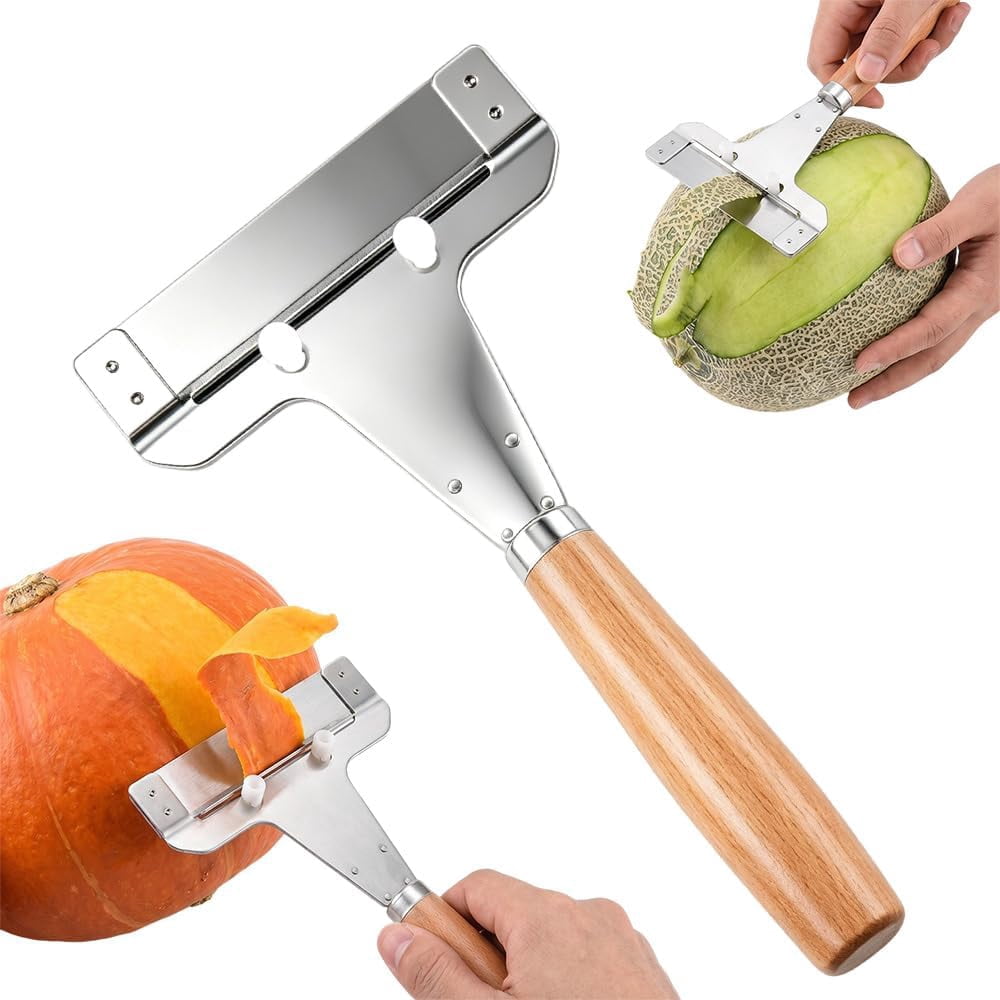 Adjustable Thickness Vegetable Slicer And Peeler Stainless Steel Wooden ...
