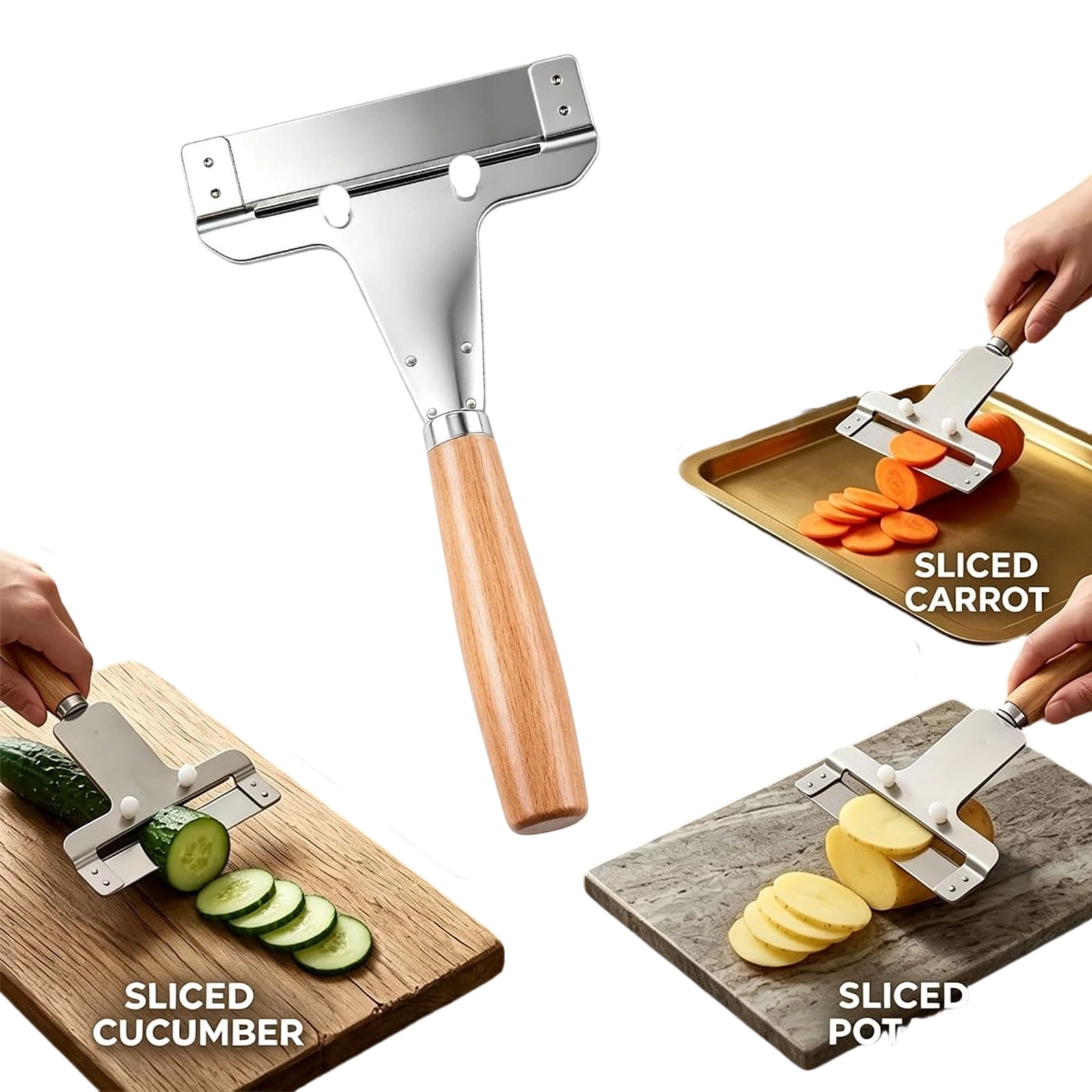 Adjustable Thickness Vegetable Slicer & Peeler, Multifunctional ...