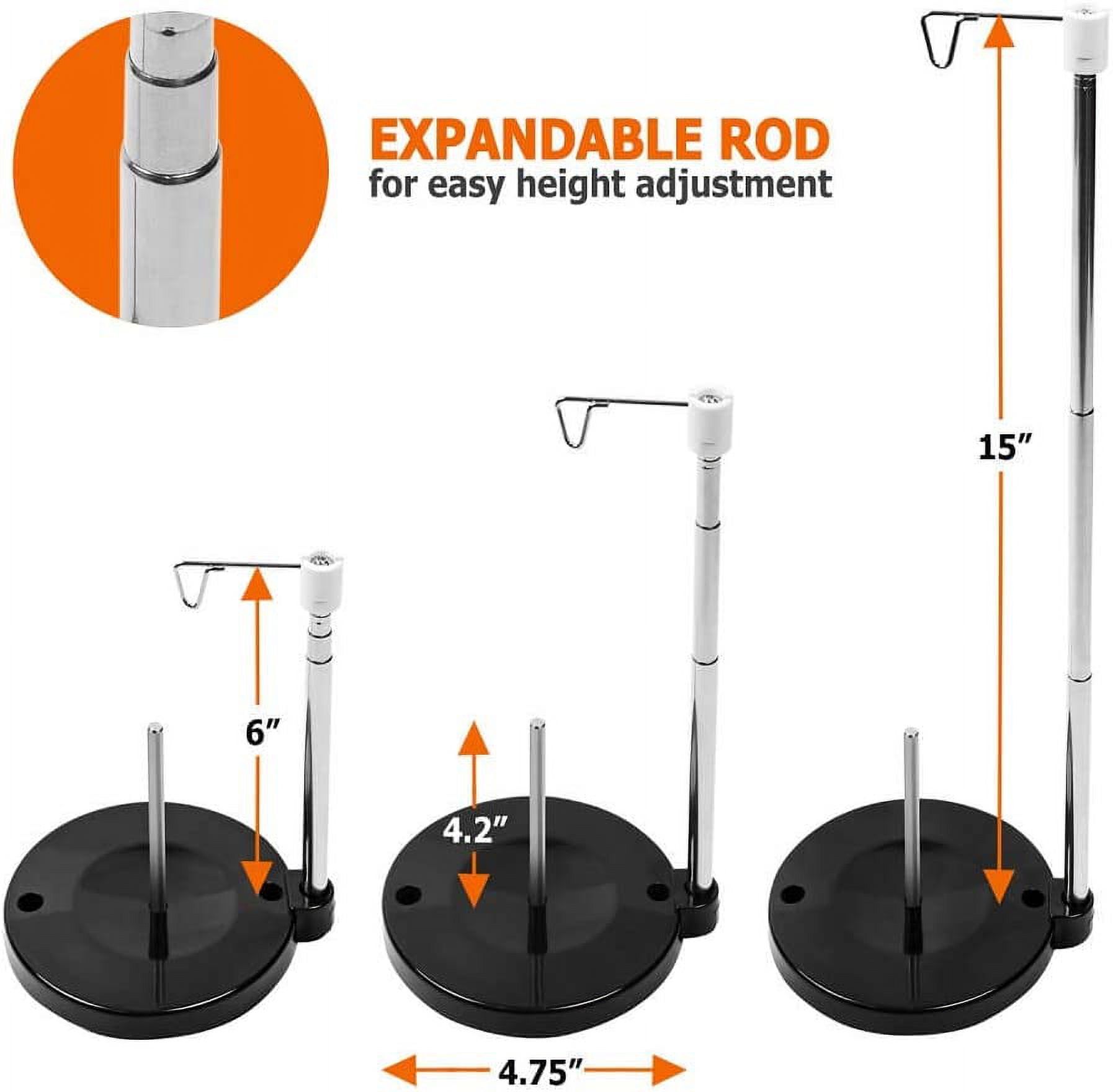 Adjustable Thread Spool Holder White - Adjustable Height Universal ...