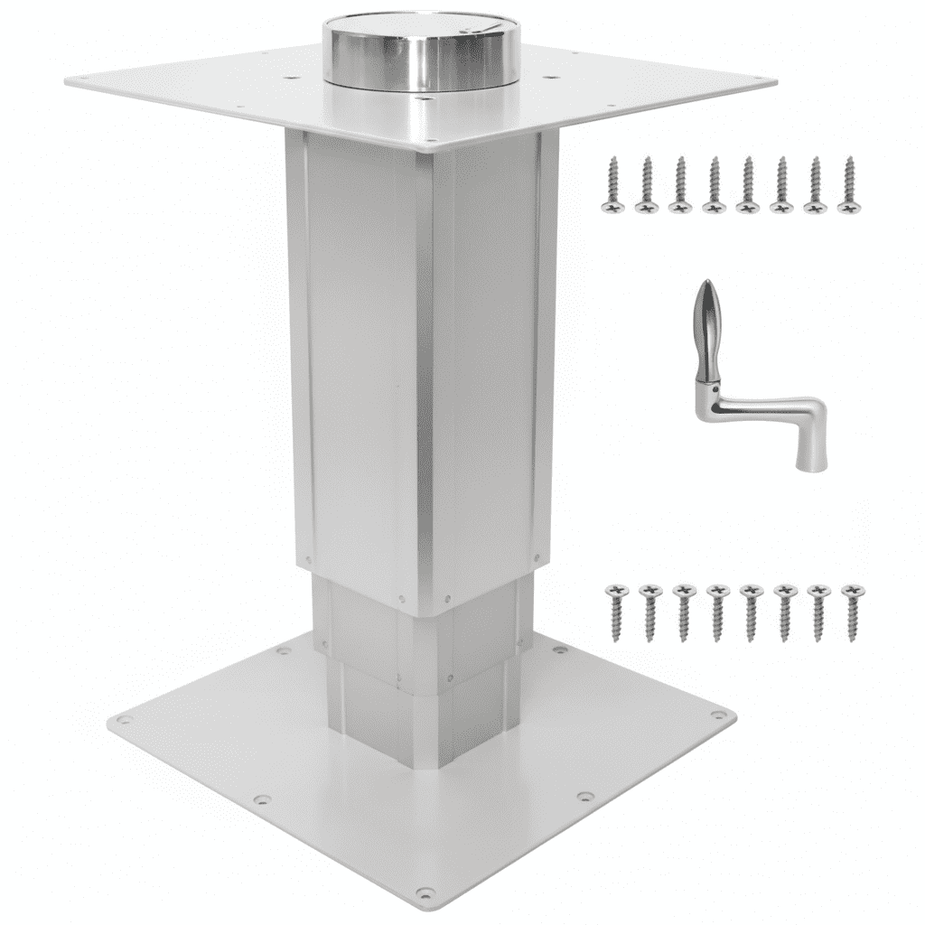 12-30 Inch Adjustable RV Table Pedestal, Heavy Duty Aluminum 3-Stage ...