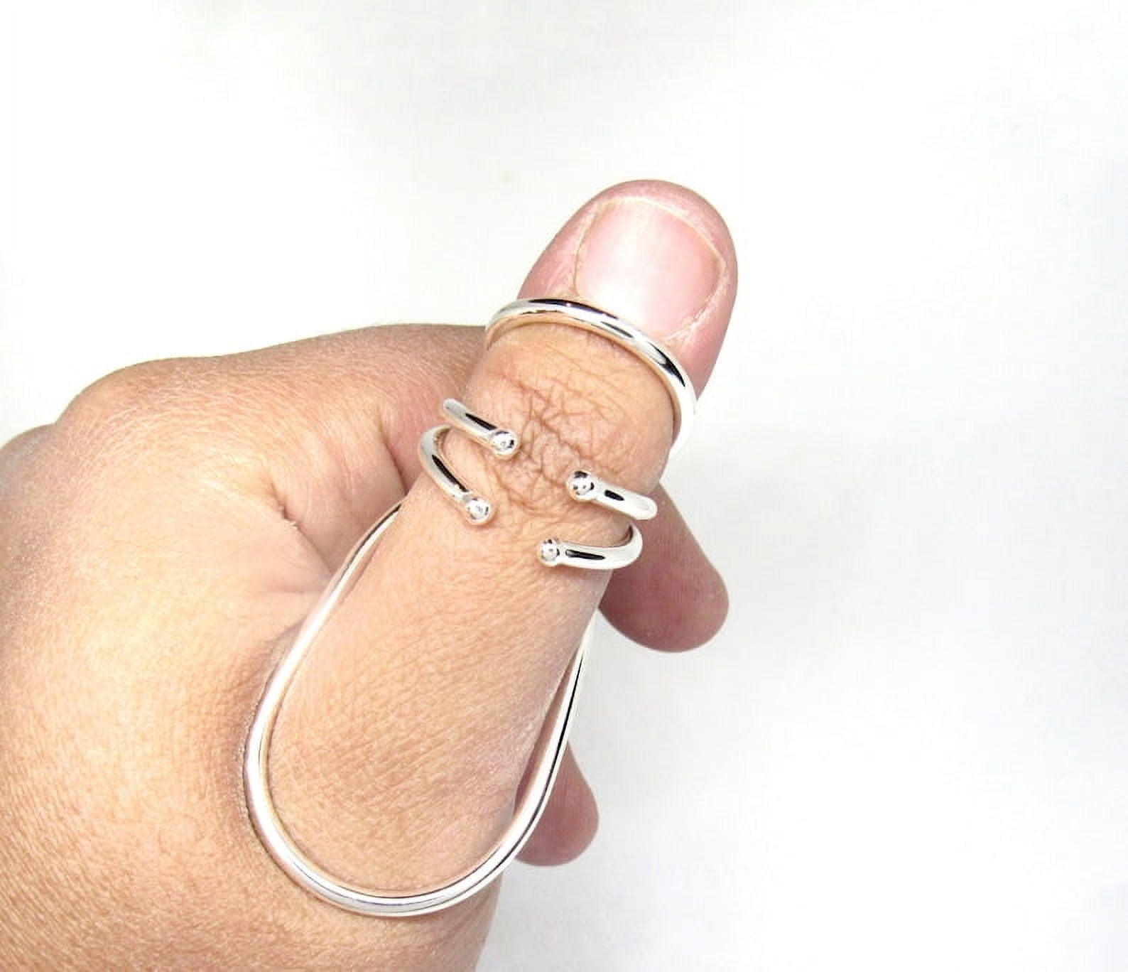 Adjustable Thumb Silver Splint Ring, Swan Thumb Splint Ring, Custom ...