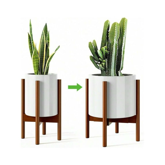 Adjustable Tiered Plant Stand, Scalable Wooden Flower Pot Rack Holder ...