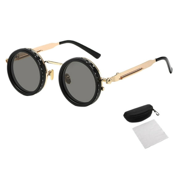 Adjustable Tint Polarized Round Sunglasses for Men ND9 Stepless 1 to 9 ...