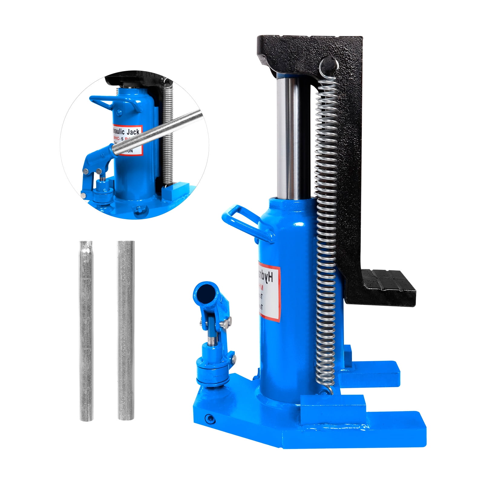 Hydraulic Jack with Toe Lift, 10T/20T Dual Capacity, Temperature ...