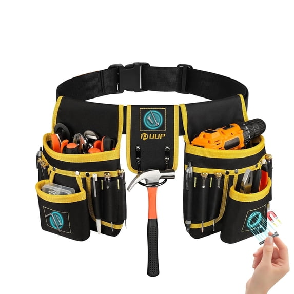 Adjustable Tool Belt with 26 Pockets, Detachable Tool Belt Pouch ...