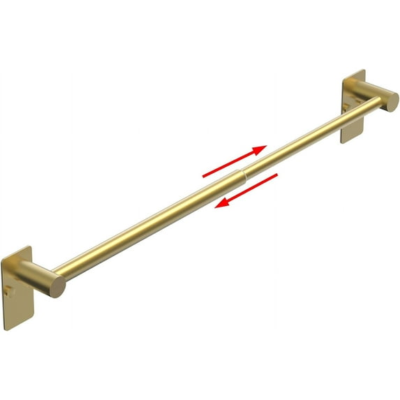 Adjustable Towel Bar 14-25 Inch, Self Adhesive Wall Mounted Stainless ...