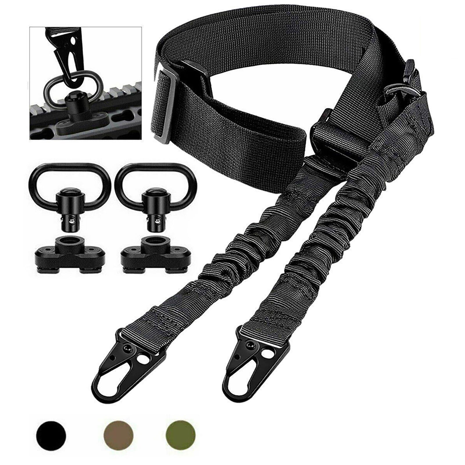 Adjustable Traditional Sling, 2 Point Quick Adjust Rifle Strap With ...