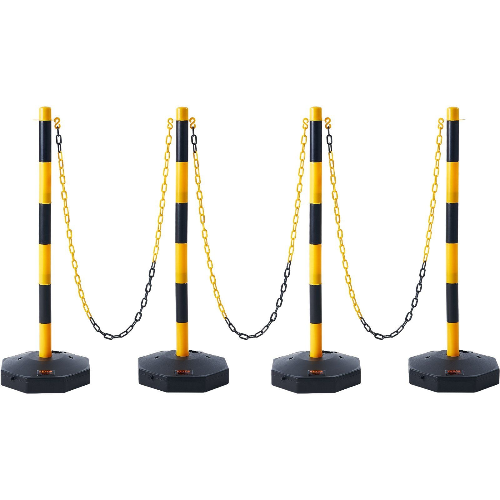 Adjustable Traffic Delineator Post Cones, 4 Pack, Traffic Safety ...