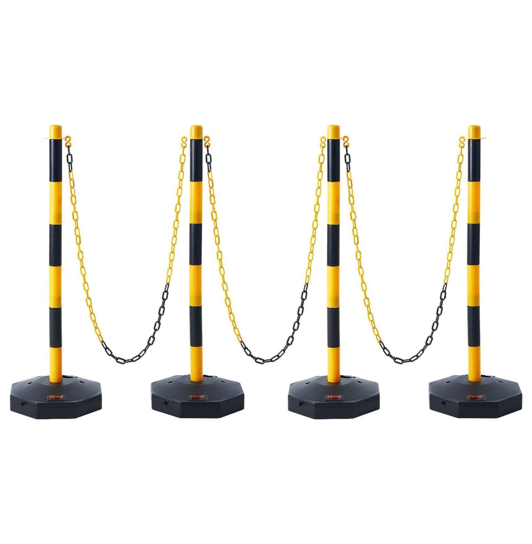 Adjustable Traffic Delineator Post Cones, 4 Pack, Traffic Safety ...