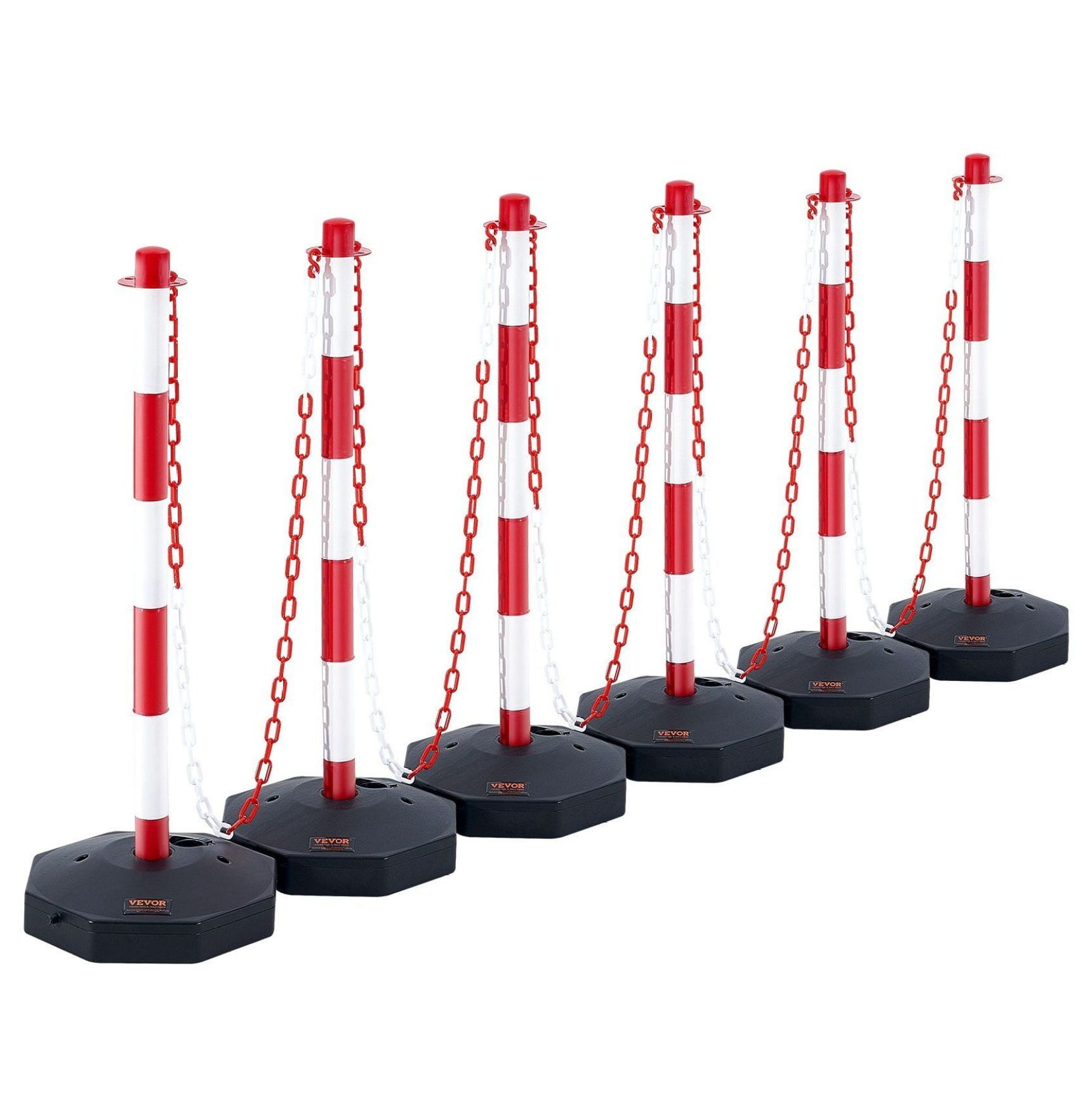 Adjustable Traffic Delineator Post Cones, 6 Pack, Traffic Safety ...
