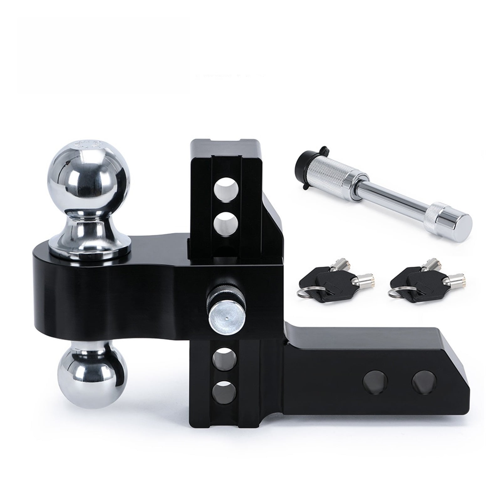 Adjustable Trailer Hitch 2" Receiver 6" Drop/Rise Drop Hitch 12500 LBS ...