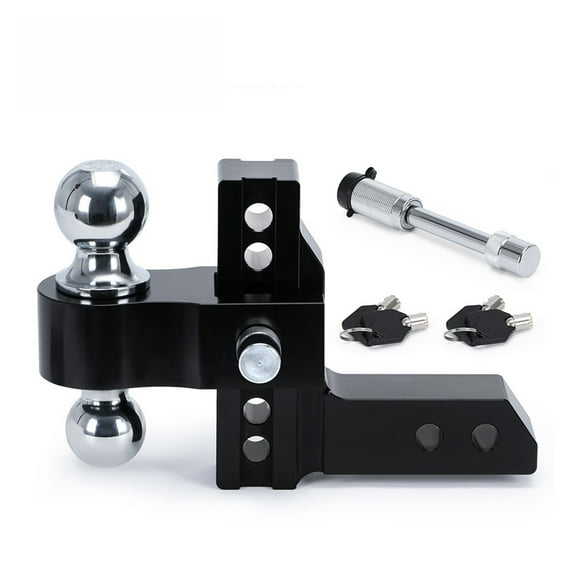 Adjustable Trailer Hitch 2" Receiver 6" Drop/Rise Drop Hitch 12500 LBS ...