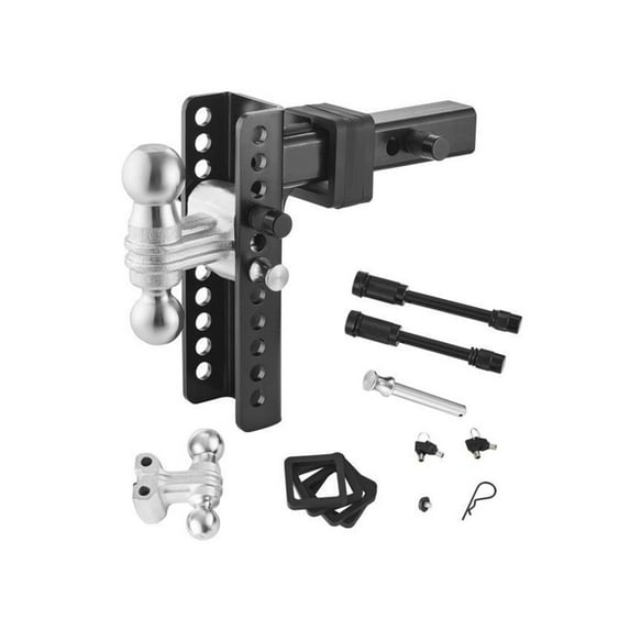 Adjustable Trailer Hitch 6" 8" 10" Drop Double Mount Tow Hitch 2"-5/16 ...