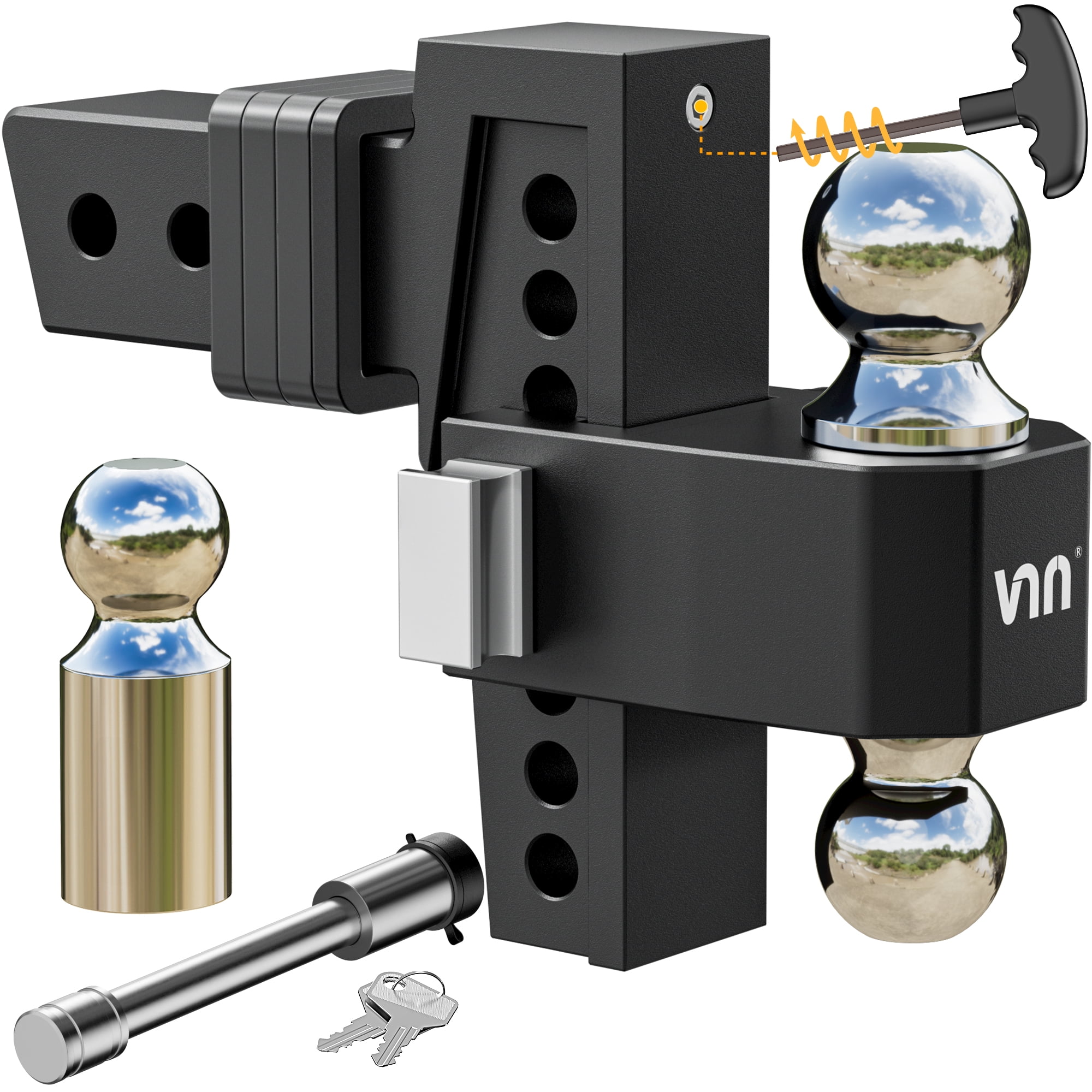 Adjustable Trailer Hitch 6 Inch Drop 2.5 Inch Receiver ...