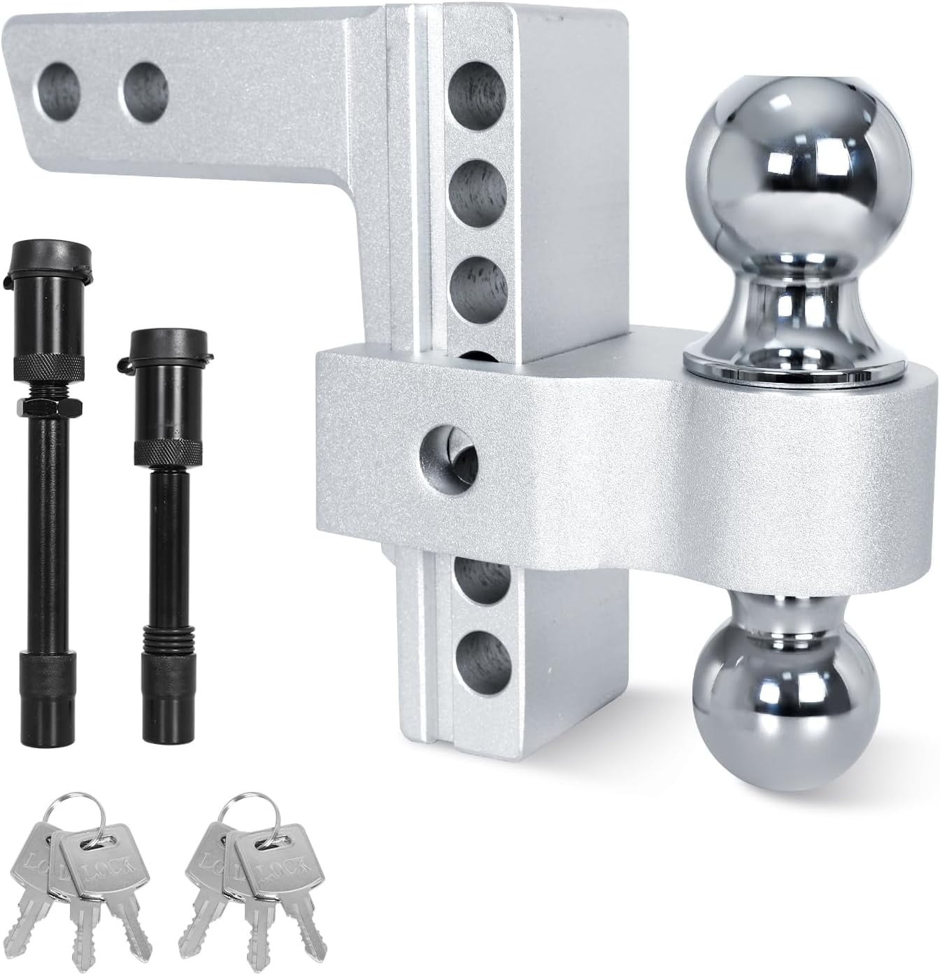 Adjustable Trailer Hitch - 6 Inch Drop Hitch (Fits 2-Inch Receiver ...