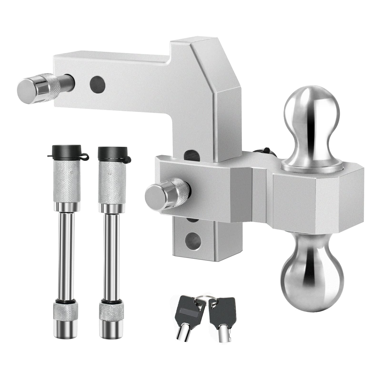 Adjustable Trailer Hitch Aluminum Trailer Hitch Ball(2", 2-5/16 ...