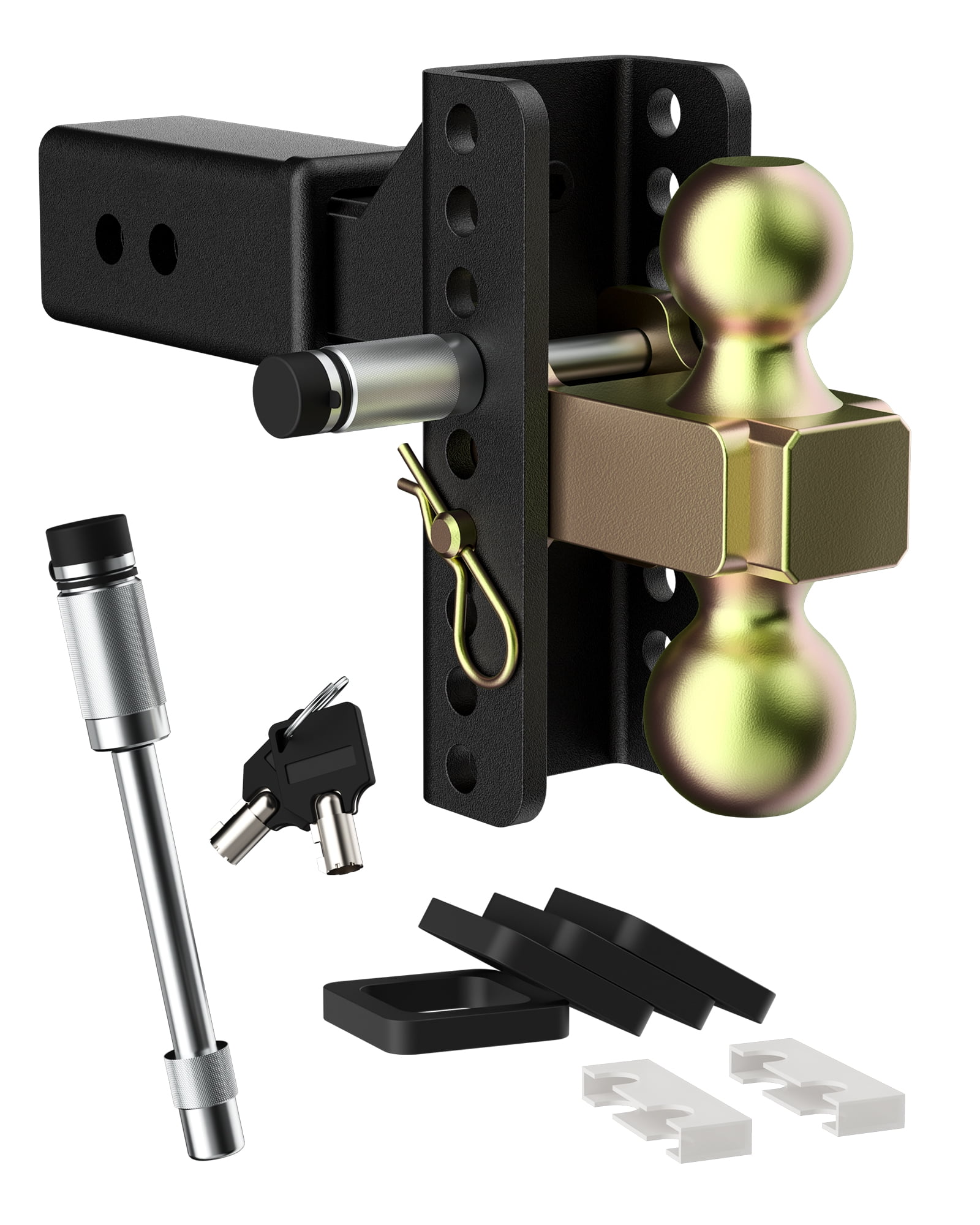 Adjustable Trailer Hitch Ball Mount, Fits 2" & 2.5" Towing Hitch ...