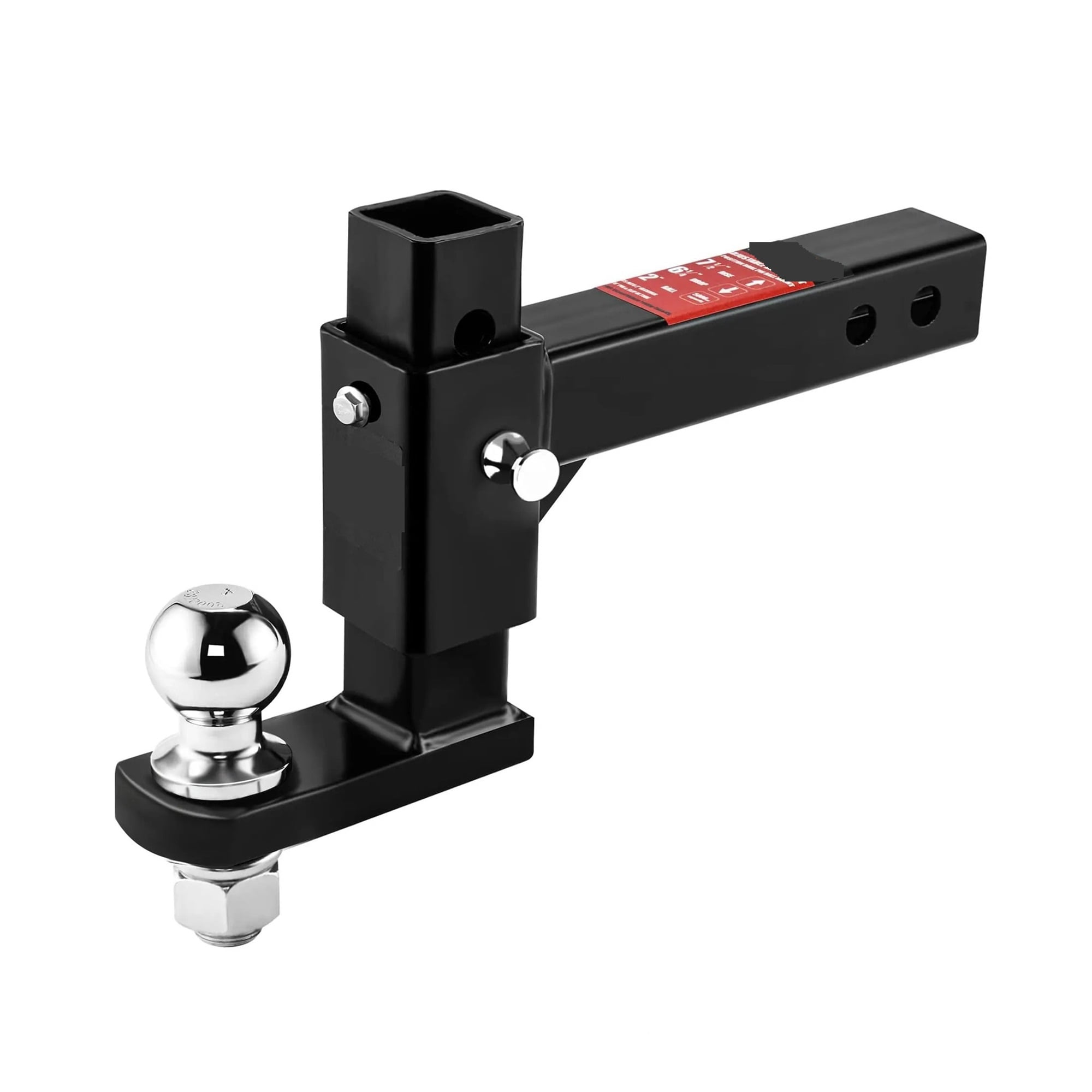 Adjustable Trailer Hitch Ball Mount Fits 2-Inch Receiver, 2'' & 2-5/16 ...