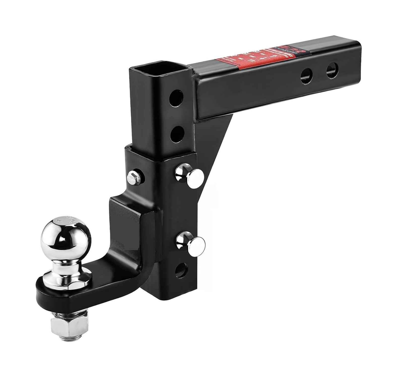 Adjustable Trailer Hitch Ball Mount Fits 2-Inch Receiver, 2'' & 2-5/16 ...