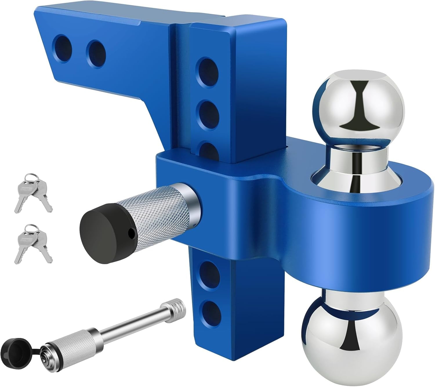 Adjustable Trailer Hitch Ball Mount with Forged Aluminum, Fits 2 ...