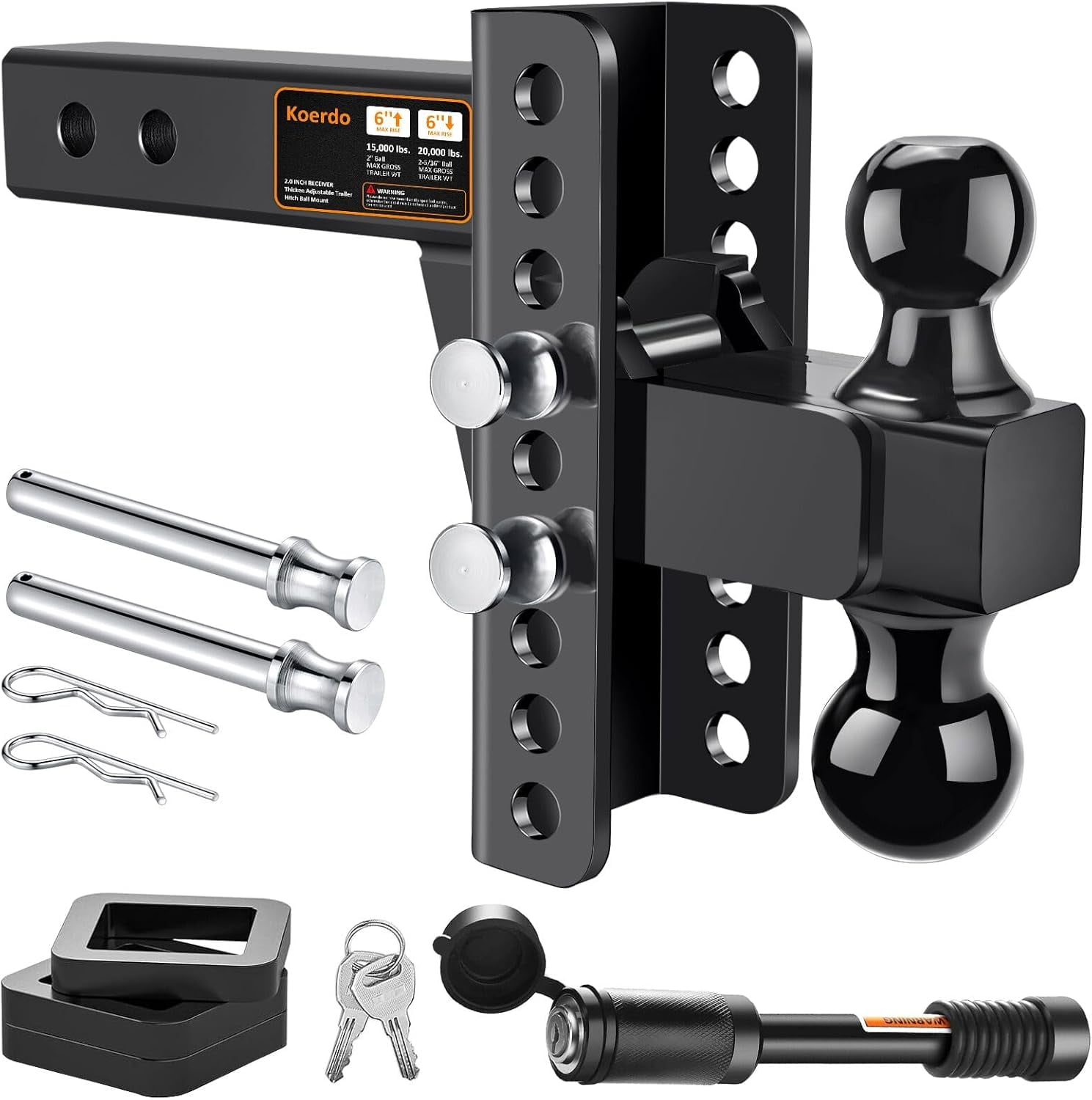 Adjustable Trailer Hitch -Drop Hitch-Tow Hitch with 2 inch Receiver ...