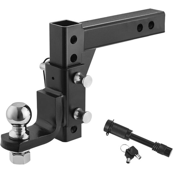 Adjustable Trailer Hitch, Fit 2-Inch Receiver, Trailer Hitch Ball Mount ...