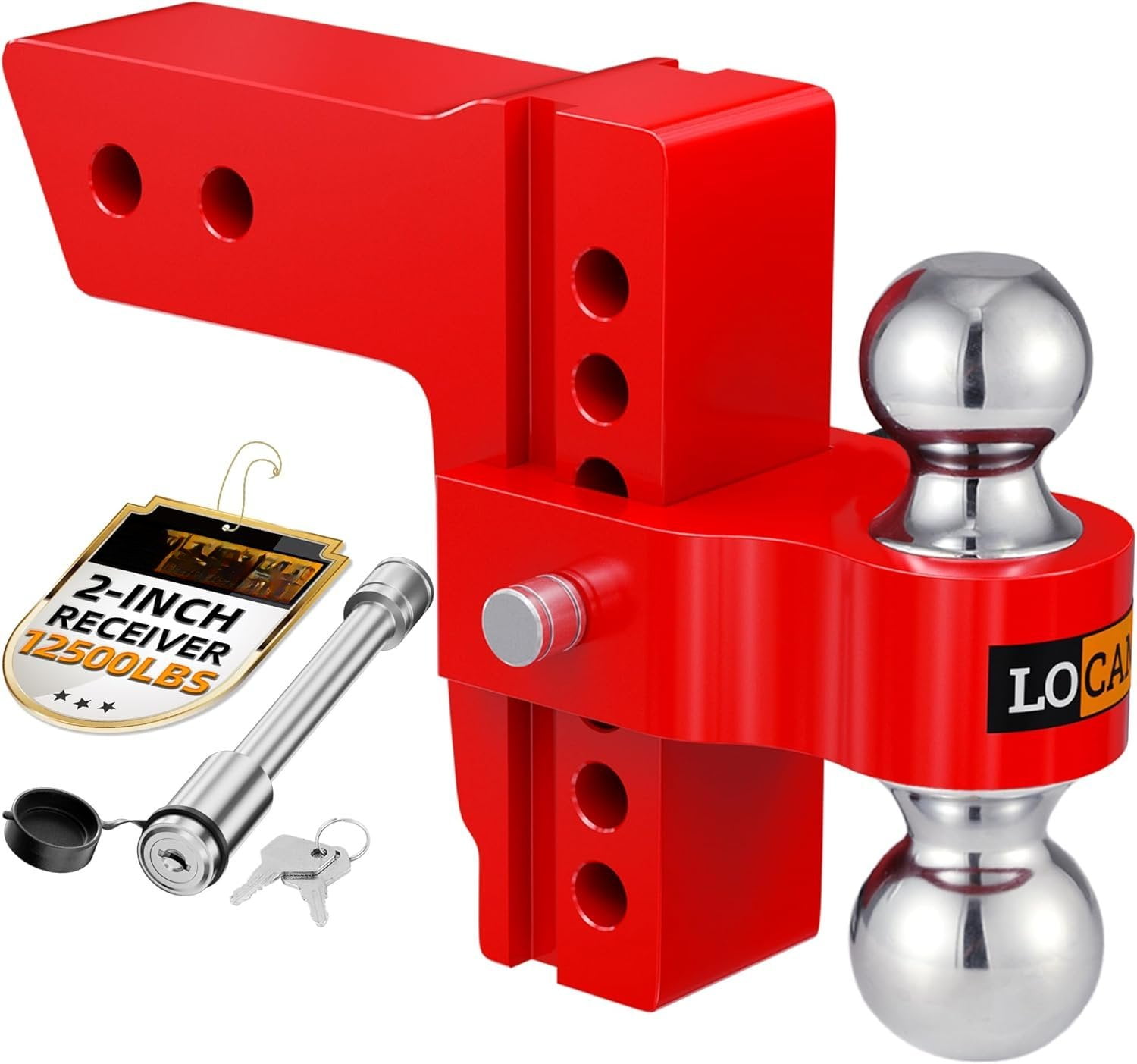 Adjustable Trailer Hitch, Fits 2-Inch Receiver, 6-Inch Drop 1-7/8'' & 2 ...
