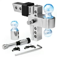 Rhino USA Adjustable Trailer Hitch (Fits 2" Receiver) with 6-inch Drop ...