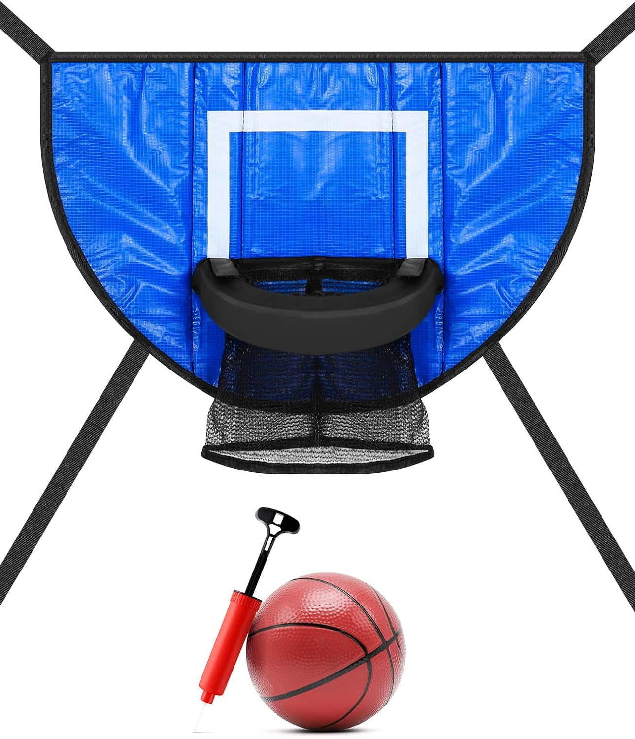 Adjustable Trampoline Basketball Hoop Attachment - Trampoline ...
